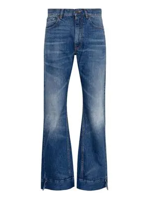 Vetements Bootcut Jeans With Distressed Wash - Blue