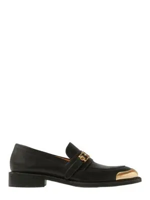 Versace Versace Primo Slip-On Loafers With Gold Toe Detail Black