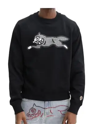 ICECREAM Running Dog Sequin Hoodie - Black