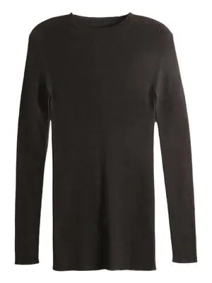 Rick Owens Long Sleeve Knit Top - Black