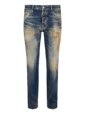 Dsquared2 Dsquared2 Distressed Dark Wash Jeans Multicolor
