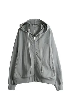 Rick Owens Long Sleeve Zip-up Hooded Jacket - Gray