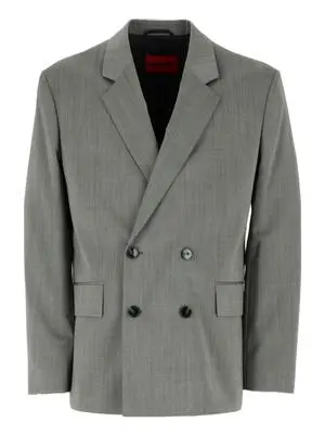 Hugo Boss Hugo Double-breasted Blazer - Gray