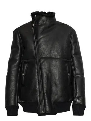 Rick Owens Shearling Biker Jacket - Black