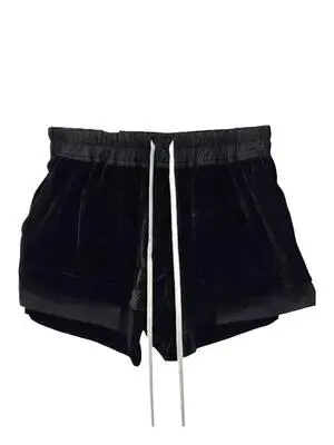 Rick Owens Drawstring Shorts With Slit Cuffs - Black