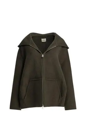 Khaite Khaite Double-Face Hooded Jacket Black