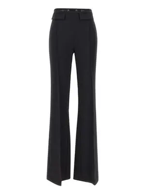 Elisabetta Franchi High-waisted Wide-leg Pants - Black