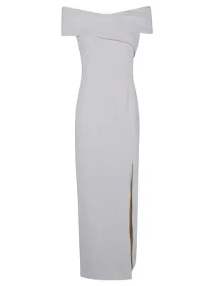Ralph Lauren Off-the-shoulder Maxi Dress With Slit - White