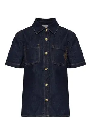 Casablanca Short-sleeved Denim Shirt - Black
