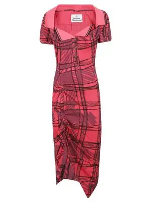 VIVIENNE WESTWOOD Vivienne Westwood Ruched Asymmetric Dress Red