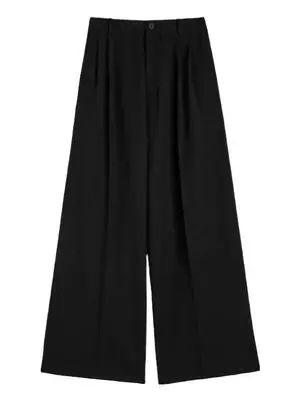 JIL SANDER Wool Gabardine Trousers - Black