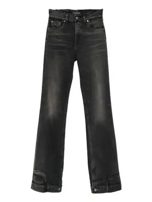 HAIKURE Distressed Raw-cut Jeans - Black