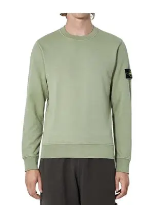 Stone Island Crewneck Sweatshirt With Arm Patch - Gray