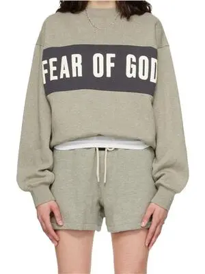 Fear Of God Long Sleeve Sweatshirt With Logo Embellishment - Grey