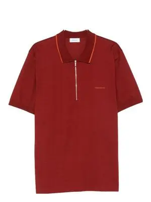 FERRAGAMO Short-sleeved Polo Shirt - Red