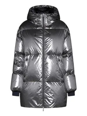 Herno High-shine Puffer Coat - Gray