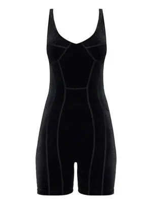 Vetements Stretch Velvet Bodysuit - Black
