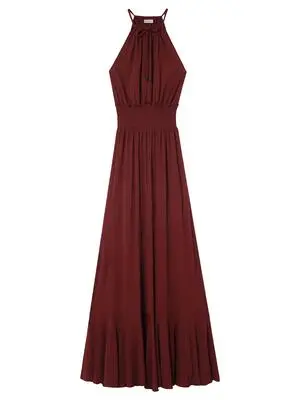 Burberry Self-tie Neckline Maxi Dress - Red