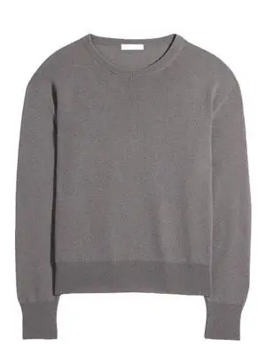 LEMAIRE Crew-neck Sweater In Cashmere And Wool - Wolf