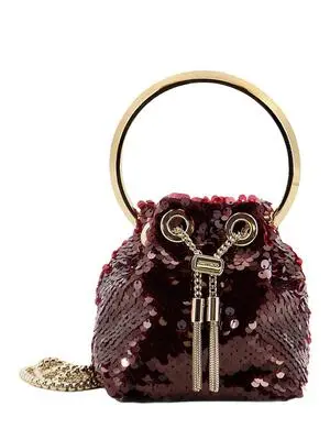 JIMMY CHOO Micro Bon Bon Sequined Bucket Bag - Multicolor
