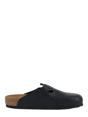 BIRKENSTOCK Boston Beams Bone Pattern Clogs - Black