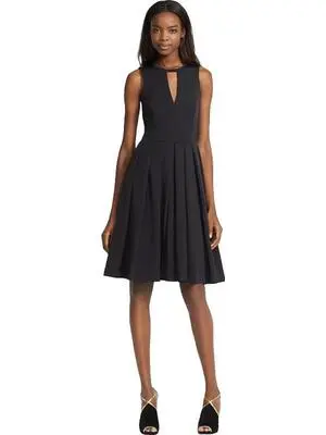 Tracy Reese Pleated Fit & Flare Dress - Black