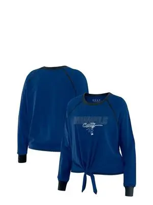 WEAR BY ERIN ANDREWS Indianapolis Colts Tie-front Long Sleeve T-shirt By - Royal