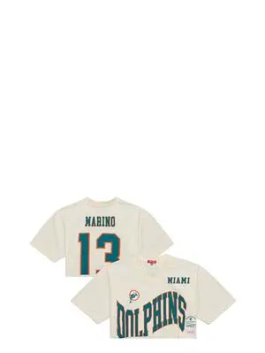 Mitchell & Ness Dan Marino Miami Dolphins Cropped Jersey - Cream