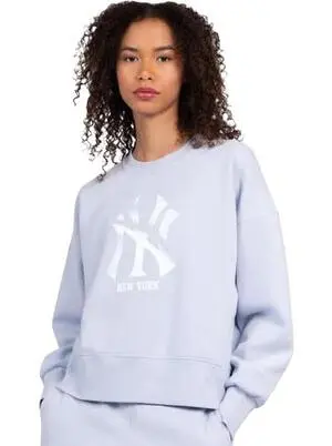 STARTER New York Yankees Pastels Boxy Fleece Sweatshirt - Light Blue