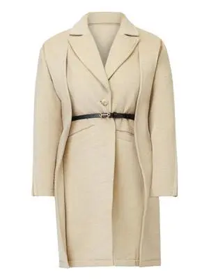 CHUKS COLLINS Wool Trench Coat - Neutral
