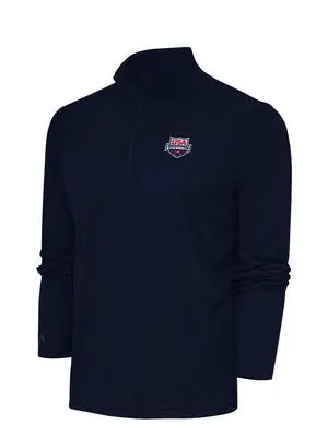 ANTIGUA Usa Swimming Tribute Quarter-zip Pullover Top - Navy