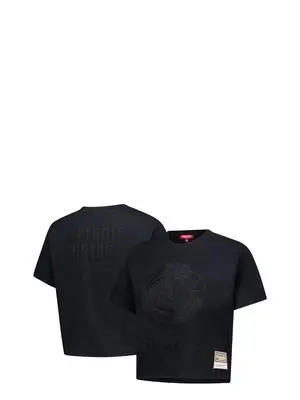 Mitchell & Ness Detroit Pistons Phantom Cropped T-shirt - Black