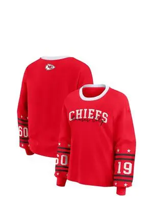 WEAR BY ERIN ANDREWS Kansas City Chiefs Graphic Long Sleeve T-shirt - Red