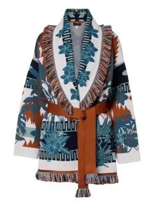 Alanui Island Soul Jacquard Wool Cardigan - Multicolor