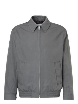 LARDINI Oversized Cotton And Silk Blouson Jacket - Gray