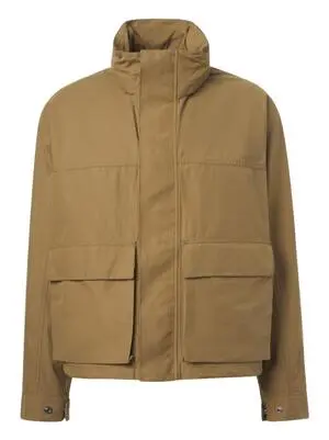 LEMAIRE Zipper Casual Jacket With Drawstring Hood - Brown
