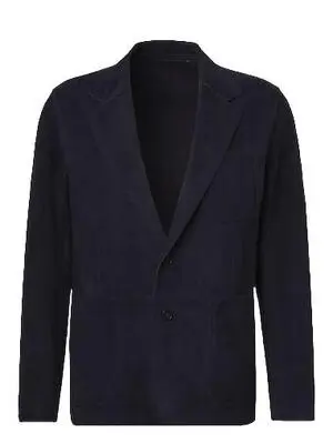 Ralph Lauren Solid Suede Blazer - Black