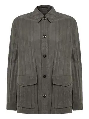 Giorgio Armani Canvas Overshirt - Black
