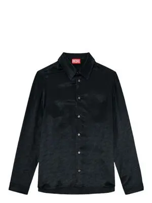 DIESEL® Jacquard-logo Shirt - Black