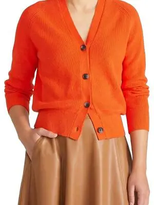 Universal Standard Universal Standard Better-Than-Wool Cardigan Orange Flame