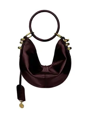 INDIGOLUSH Mini Hobo Bag With Oracle Hiss Hardware - Red