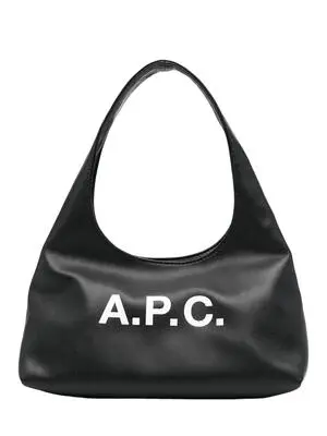 A.p.c. Mini Bag With Magnetic Closure And Logo Detail - Nero