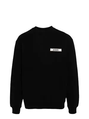 Jacquemus Cotton Logo Sweatshirt - Black
