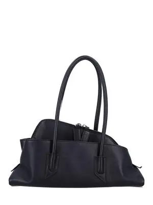 Attico THE ATTICO Asymmetrical Architectural Leather Tote With Tubular Handles Nero