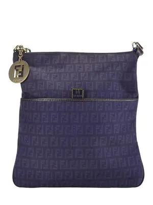 Fendi Zucchino Messenger Bag - Blue