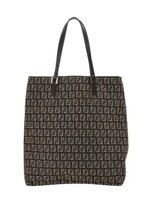 Fendi Zucchino Vertical Tote - Brown