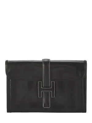 Hermès Box Calf Jige - Black