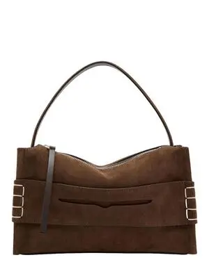 JW Anderson Suede Loafer Shoulder Bag - Brown