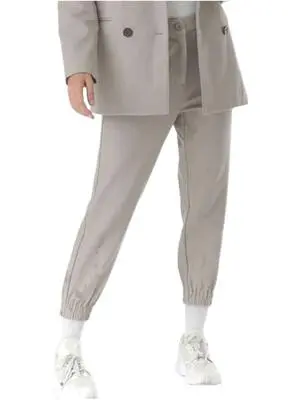 HOUSE OF CENMAR Double Breasted Pants - Beige