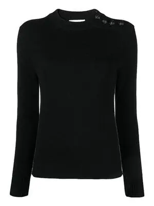 Rabanne Knitted Wool Pullover - Black